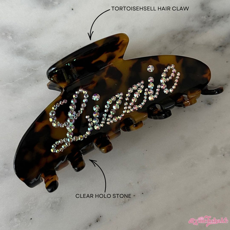 Personalised Hair Claw Clip | Custom Name Hair Clip | bymehshake