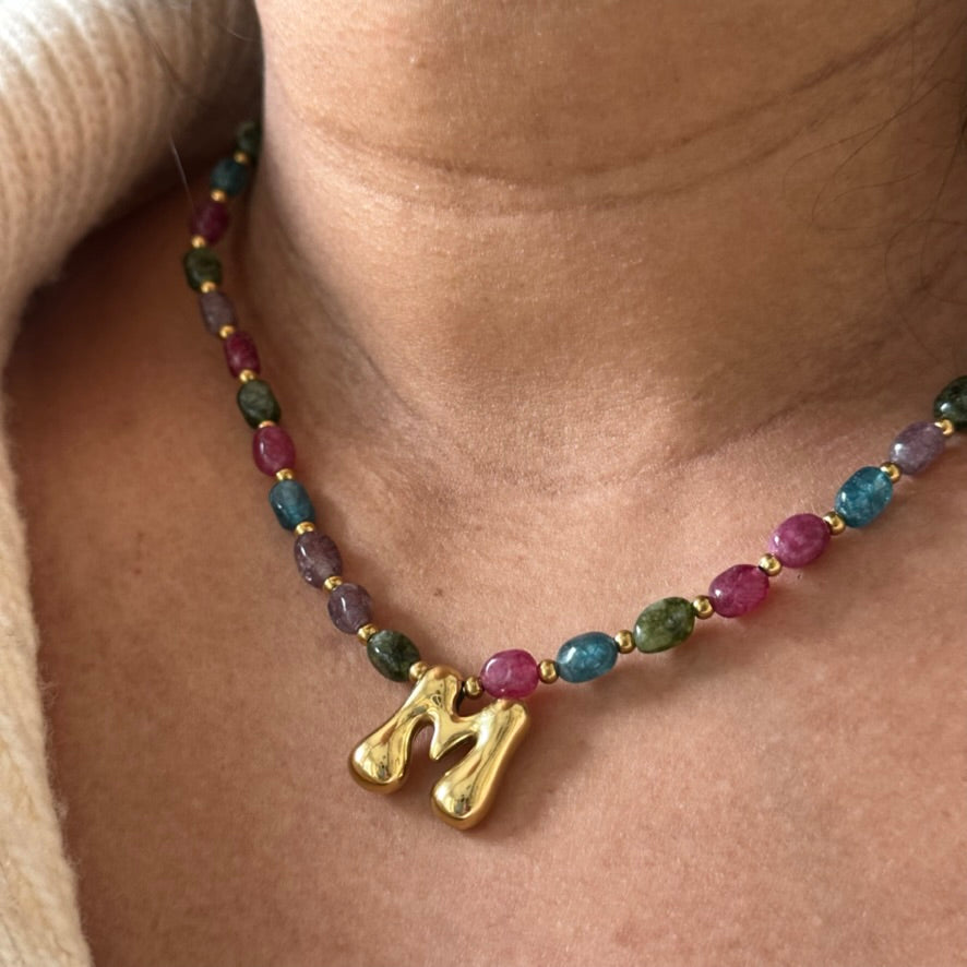 Beaded Letter Necklace
