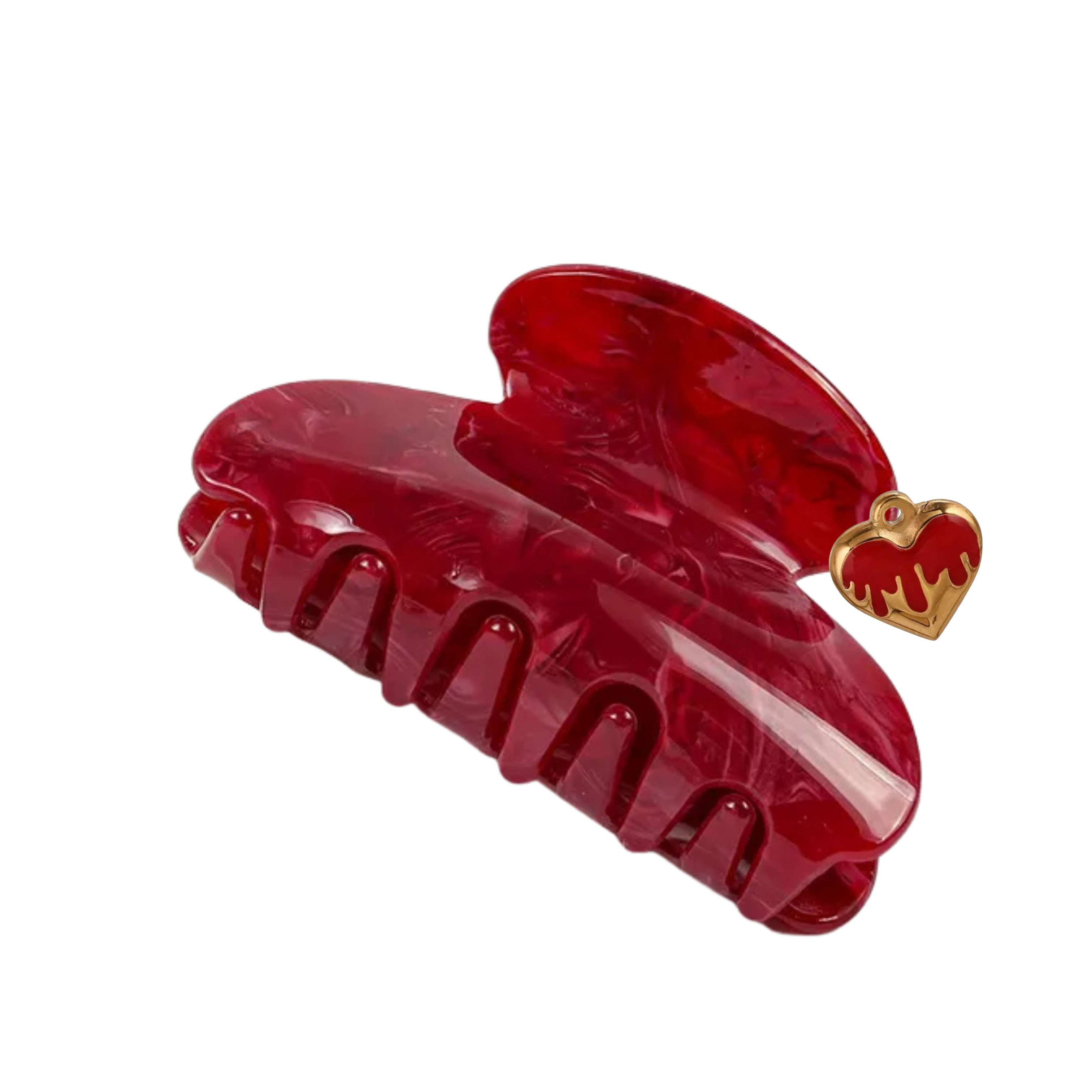 Cherry Swirl Hair Claw Clip